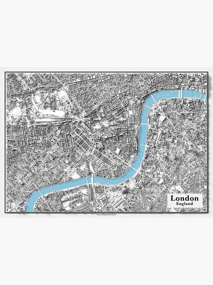 "London, UK - Urban Sprawl Buildings Satellite Shaded Relief Map ...