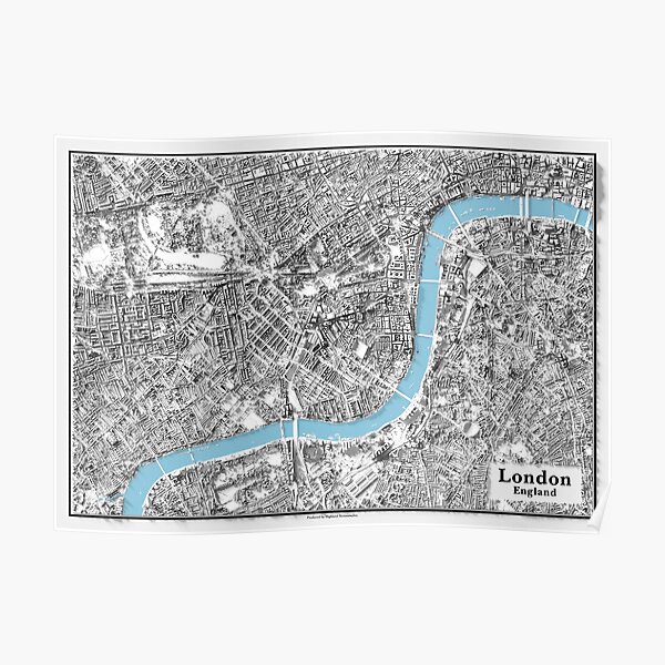 "London, UK - Urban Sprawl Buildings Satellite Shaded Relief Map ...