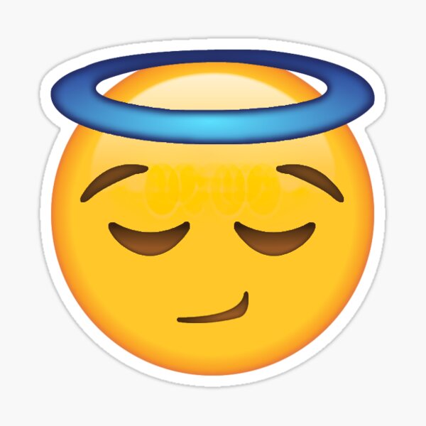 "Humble Angel Secret Emoji | funny internet meme" Sticker for Sale by ...