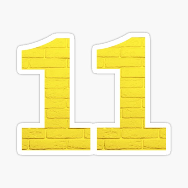 "UNIQUE Number 11 " Sticker for Sale by starfishstuff | Redbubble