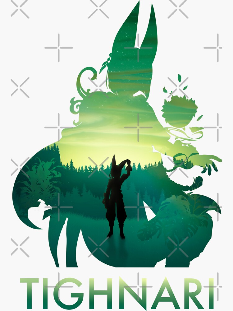 "Genshin Impact Tighnari-Silhouette-Design" Sticker von NatysDoodles ...