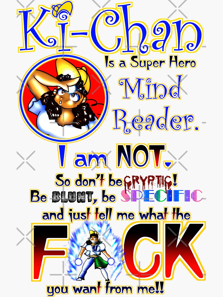 "I'm Not A Mind Reader" Sticker for Sale by CodenameSailorE | Redbubble