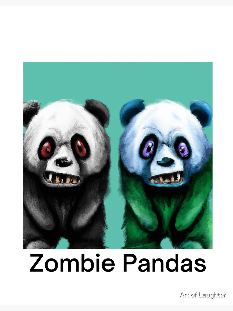 "Zombie Pandas from Walking Dead after the Apocalpse, so Cute!" Sticker ...