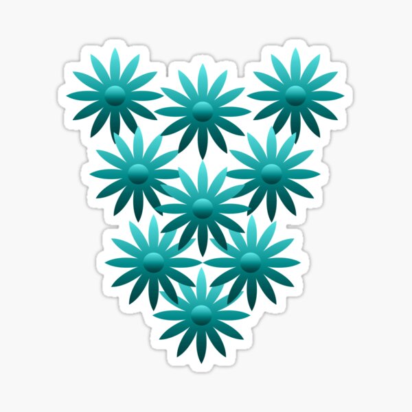 "Light blue flowers" Sticker for Sale by LauraGreco | Redbubble