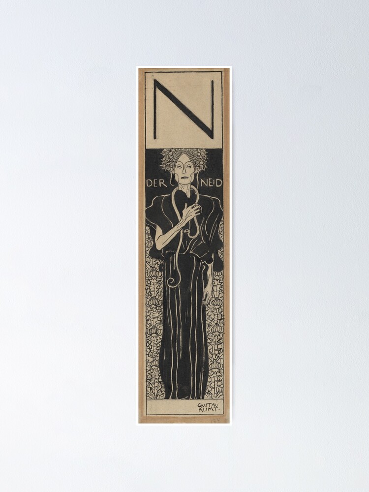 "Gustav Klimt Austrian painter Der Neid (1898)" Poster for Sale by ...