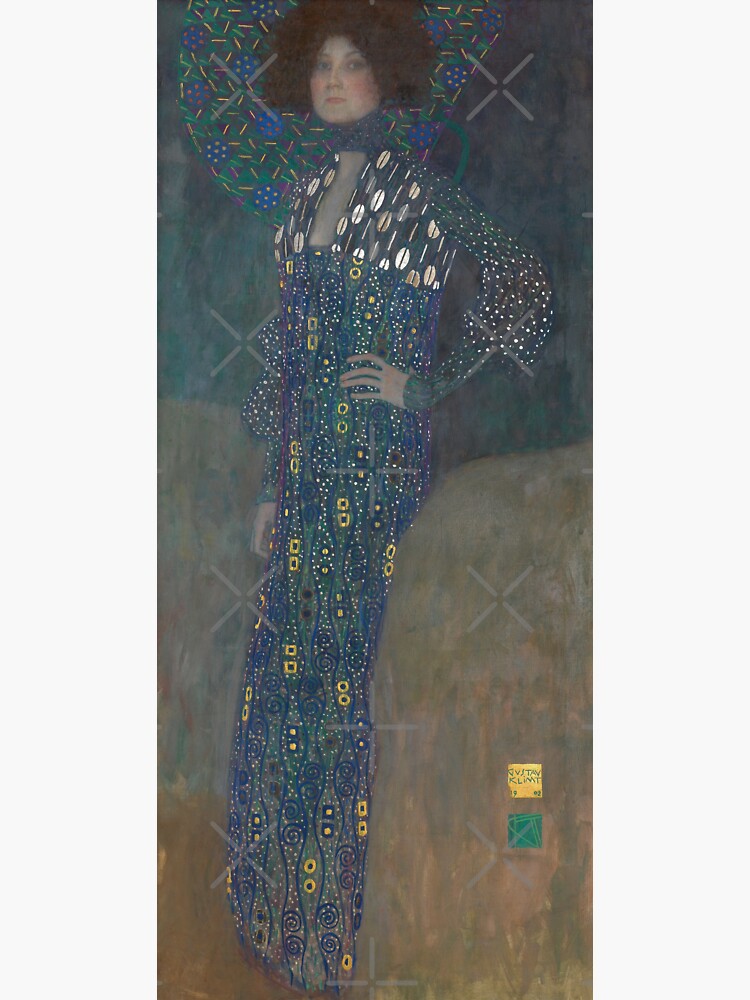 "Gustav Klimt Austrian painter Bildnis Emilie Flöge (1902)" Sticker for ...