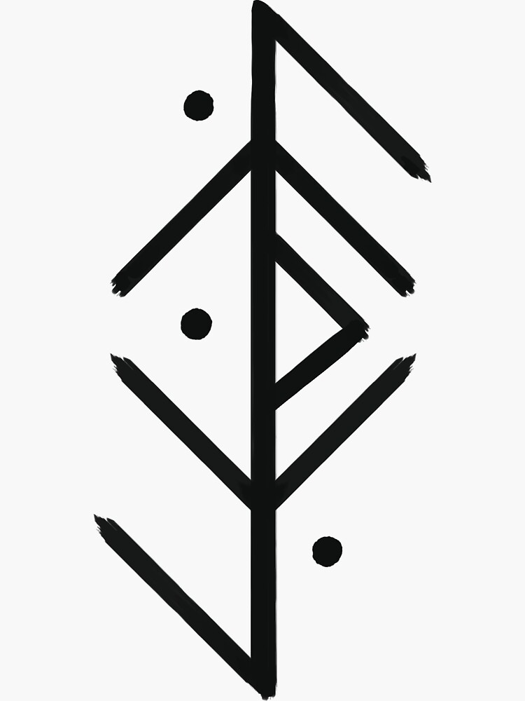 "September 2022 Wyrd Wanderings Bindrune (Black)" Sticker for Sale by ...