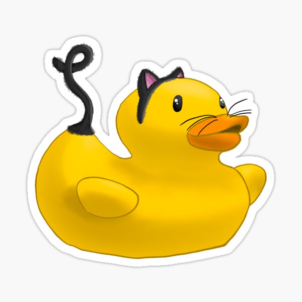 "Cat duck" Sticker for Sale by Lemonadedoodles | Redbubble