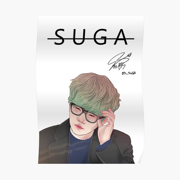 Poster « Autographe Suga BTS », par tcddy | Redbubble