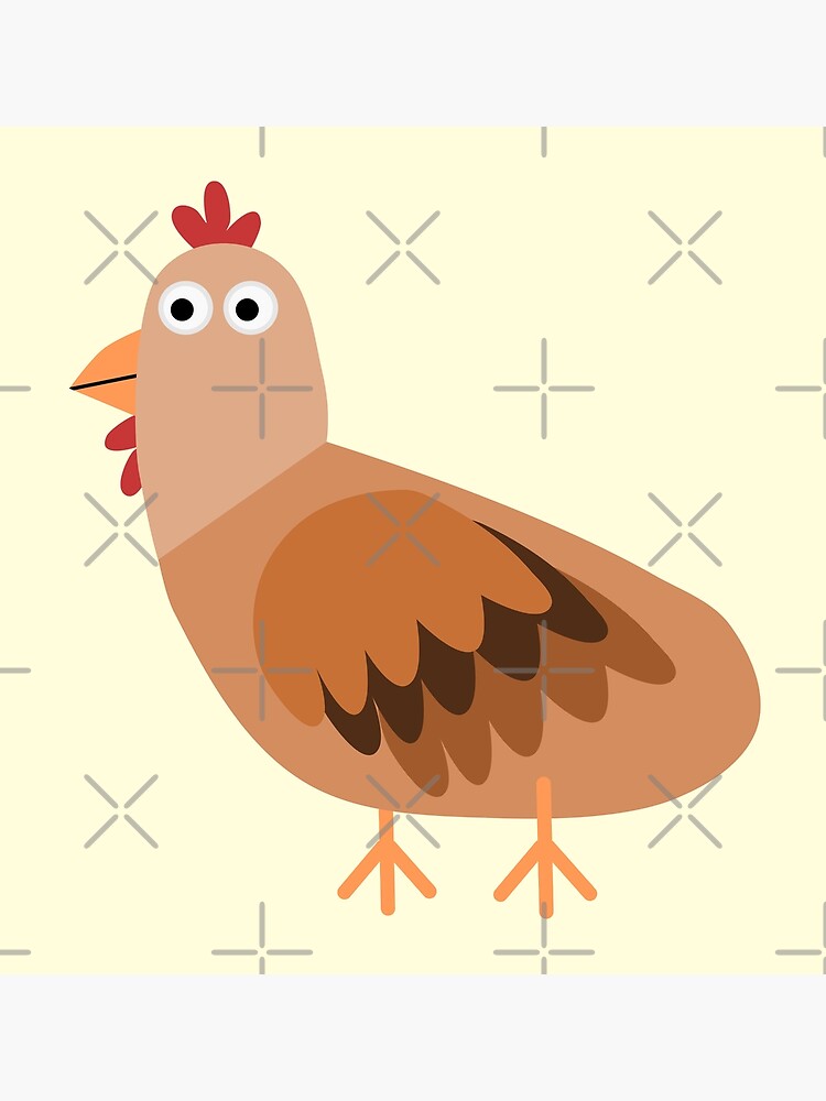 "Derpy Light Brown Rooster , Big Round Eyes , Fluffy Feathers , Stick ...