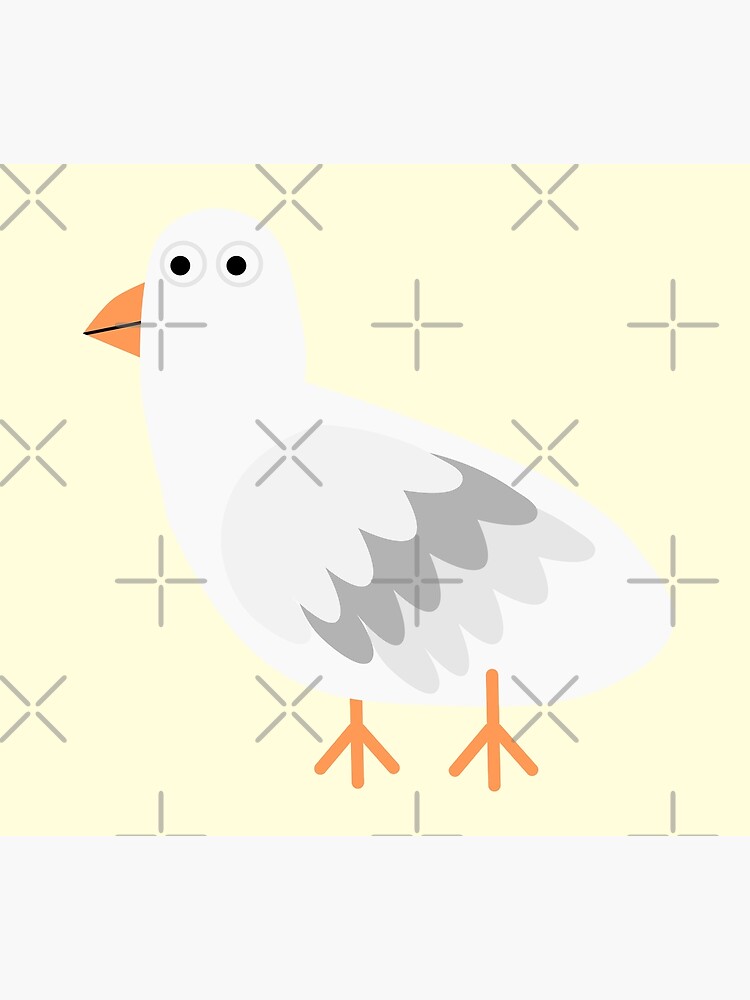 "Funny Derpy White Goose , Big Round Eyes , Fluffy Feathers , Stick ...