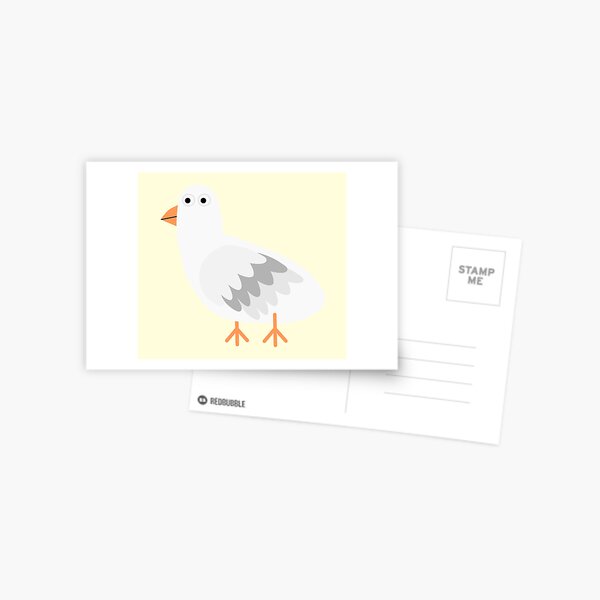 "Funny Derpy White Goose , Big Round Eyes , Fluffy Feathers , Stick ...