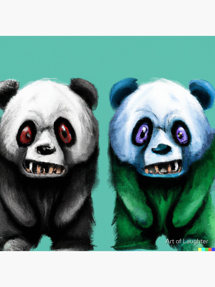 "Walking Dead Panda Bear Zombies" Sticker for Sale by Scriptdog | Redbubble
