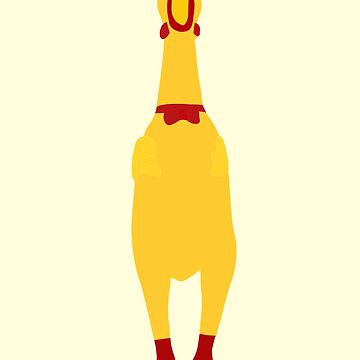 "Shocked Rubber Chicken" Sticker for Sale by amylydesign | Redbubble