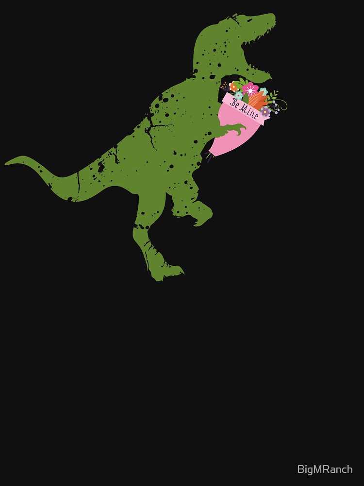 "Derpy t-rex dinosaur flower bouquet Valentines Day" T-shirt for Sale ...