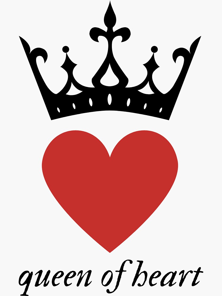 "Qoh queen of heart" Sticker for Sale by anouar-store | Redbubble