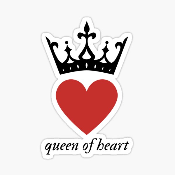 "Qoh queen of heart" Sticker for Sale by anouar-store | Redbubble