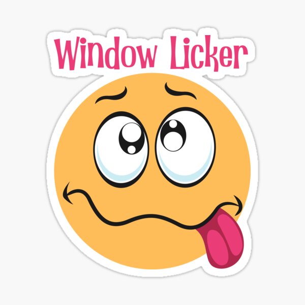 "Funny Window Licker Lips" Sticker for Sale by GarnersDesigns | Redbubble