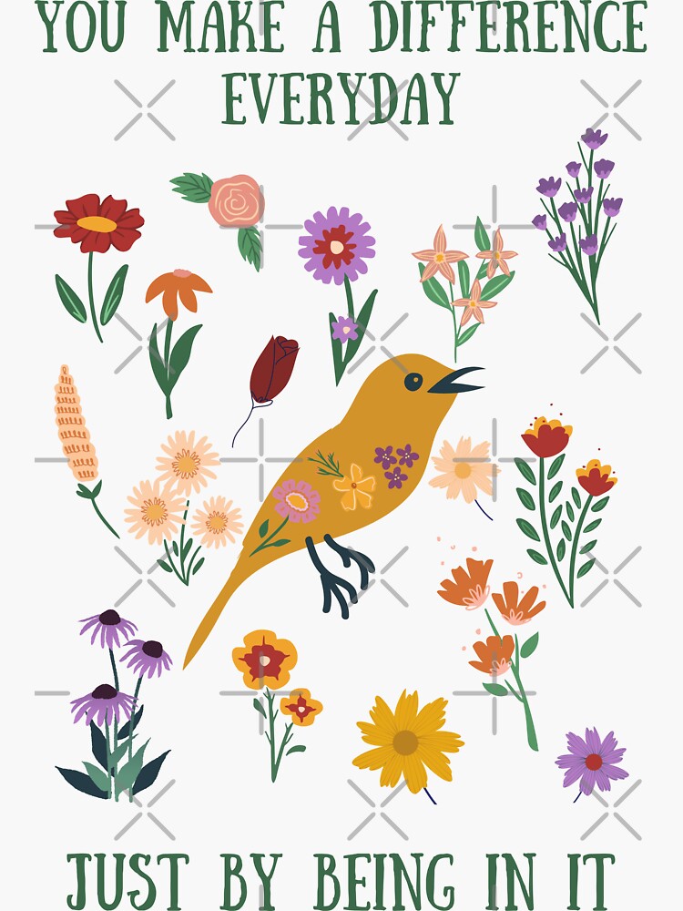 "you make a difference everyday" Sticker for Sale by elghachihades ...
