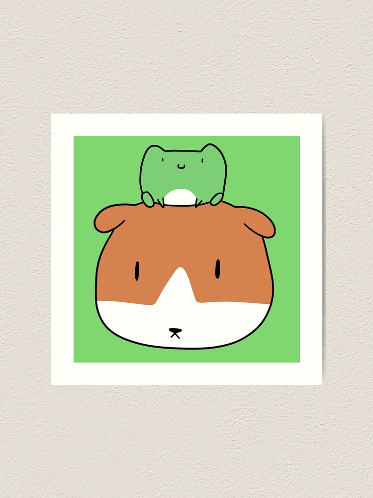 "Little Frog and Guinea Pig Face" Art Print for Sale by SaradaBoru ...