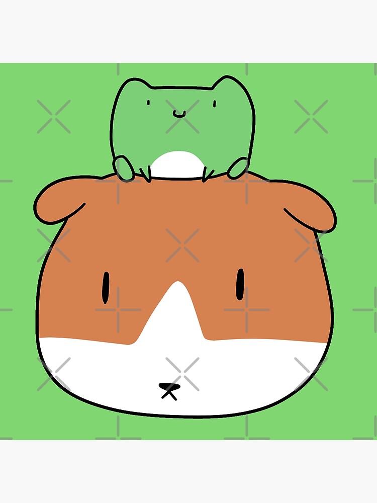 "Little Frog and Guinea Pig Face" Art Print for Sale by SaradaBoru ...