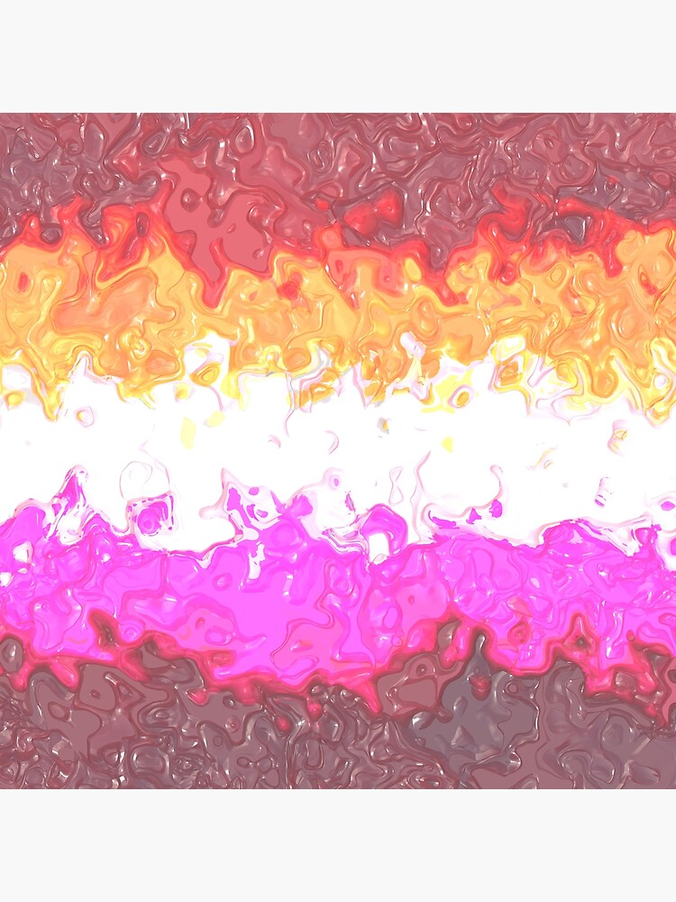 "Groovy Trippy Abstract Lesbian Pride Flag" Poster for Sale by Chaos ...