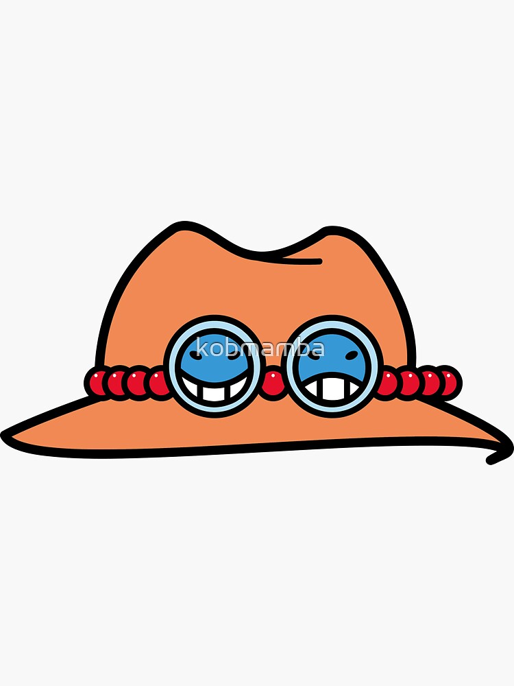 One Piece Ace Hat Sticker For Sale By Kobmamba Redbubble