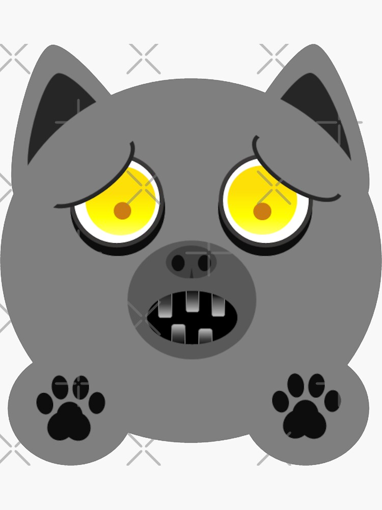 "Cute anime zombie dog" Sticker for Sale by HighScale | Redbubble