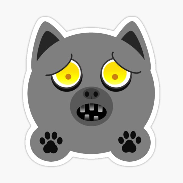"Cute anime zombie dog" Sticker for Sale by HighScale | Redbubble