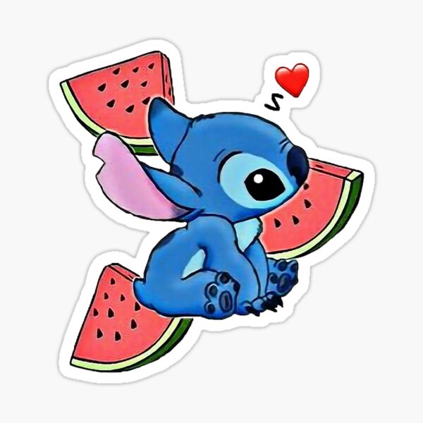 "stitch water melon clip art" Sticker for Sale by Design-Busuk | Redbubble