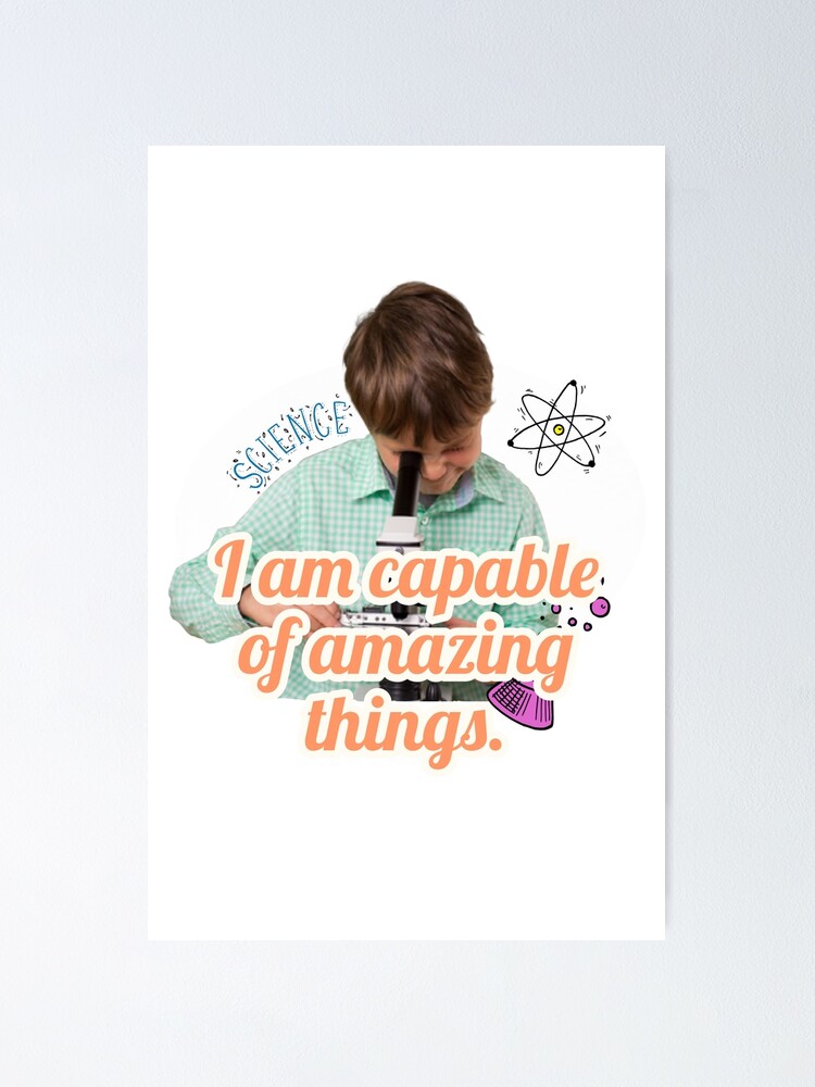 "Sticker For Kids- "I am capable of amazing things" 2022 Back to School ...