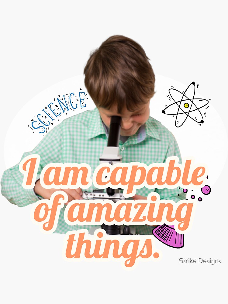 "Sticker For Kids- "I am capable of amazing things" 2022 Back to School ...