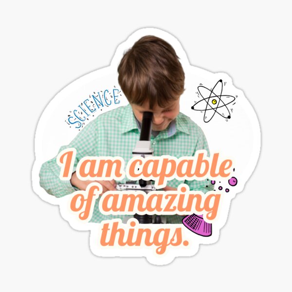 "Sticker For Kids- "I am capable of amazing things" 2022 Back to School ...