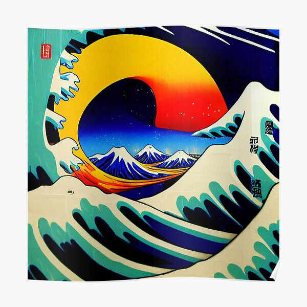 "Japanese Great Wave" Poster for Sale by Studiowatermars | Redbubble