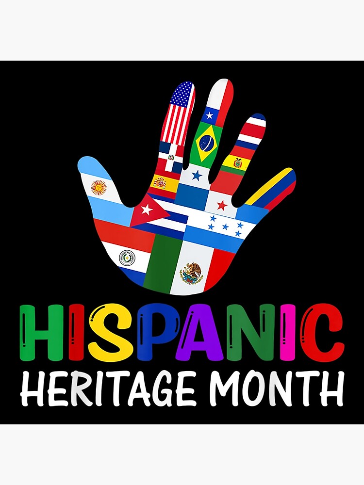 Lámina fotográfica «Mes de la Herencia Hispana Banderas Nacionales de ...