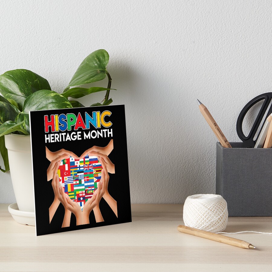 Lámina rígida «Mes de la Herencia Hispana Todos los países Corazón ...