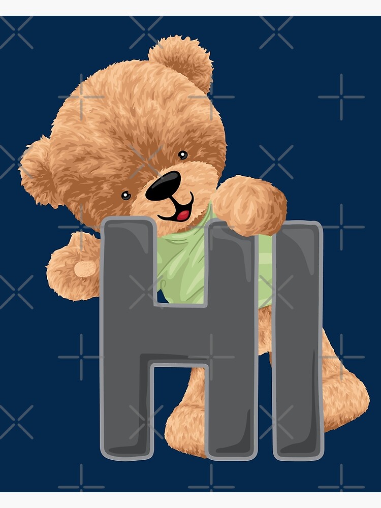 "Teddy bear say hi" Poster for Sale by Artdetoer | Redbubble