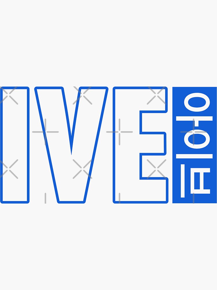 "IVE Blue Typography" Sticker for Sale by AliffStudio | Redbubble