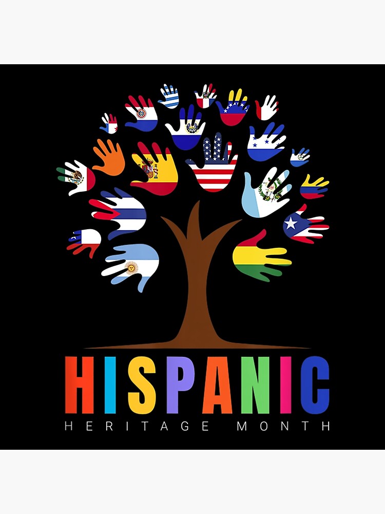 "Hispanic Latino Heritage Month Latin Countries flags" Poster for Sale ...
