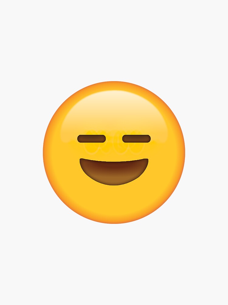 "Ahhh Happy Secret Emoji | funny internet meme" Sticker for Sale by ...