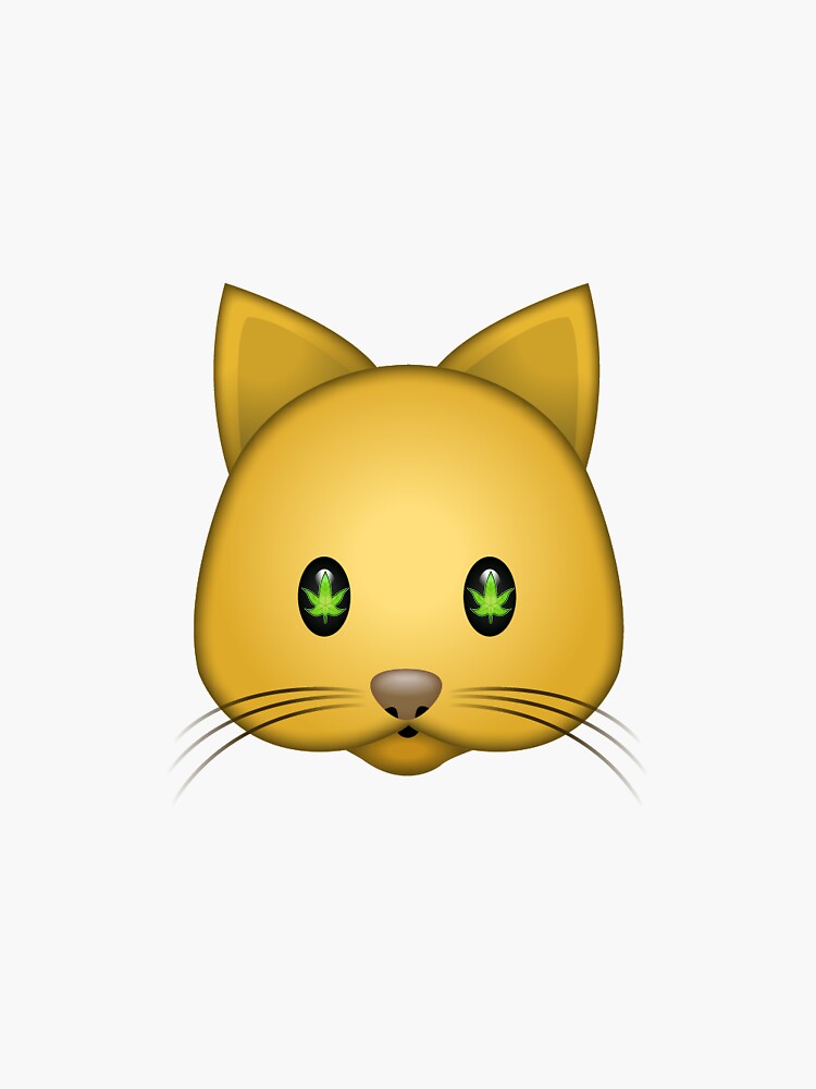 " High Kitty Secret Emoji | funny internet meme" Sticker for Sale by ...