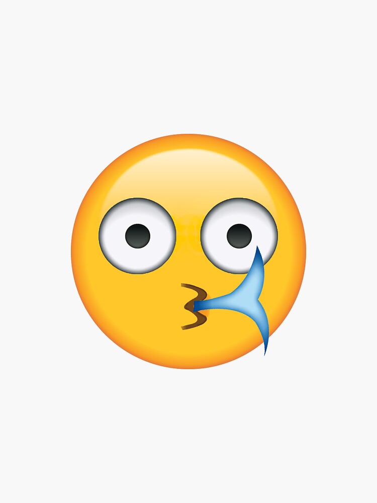 "Spitting Secret Emoji | funny internet meme" Sticker for Sale by ...
