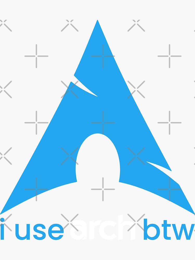 "blue triangle I Use Arch Btw" Sticker for Sale by SSTOPDesign | Redbubble