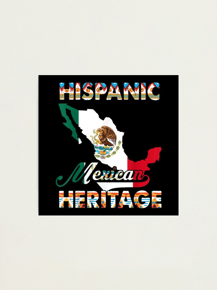 Lámina fotográfica «Bandera Mexicana Mes de la Herencia Hispana Orgullo ...
