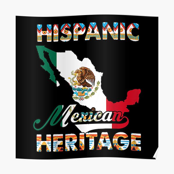 Póster «Bandera Mexicana Mes de la Herencia Hispana Orgullo de México ...