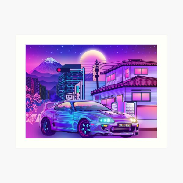 "Toyota Supra mk4 Car Synthwave" Art Print for Sale by Ilhamqrov ...