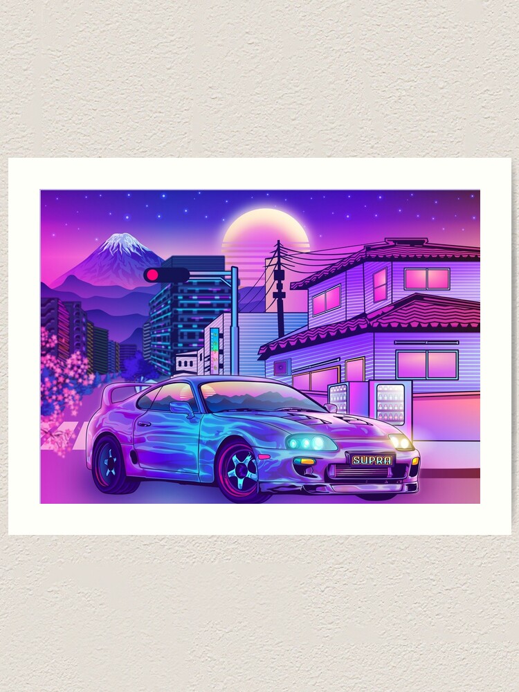 "Toyota Supra mk4 Car Synthwave" Art Print for Sale by Ilhamqrov ...