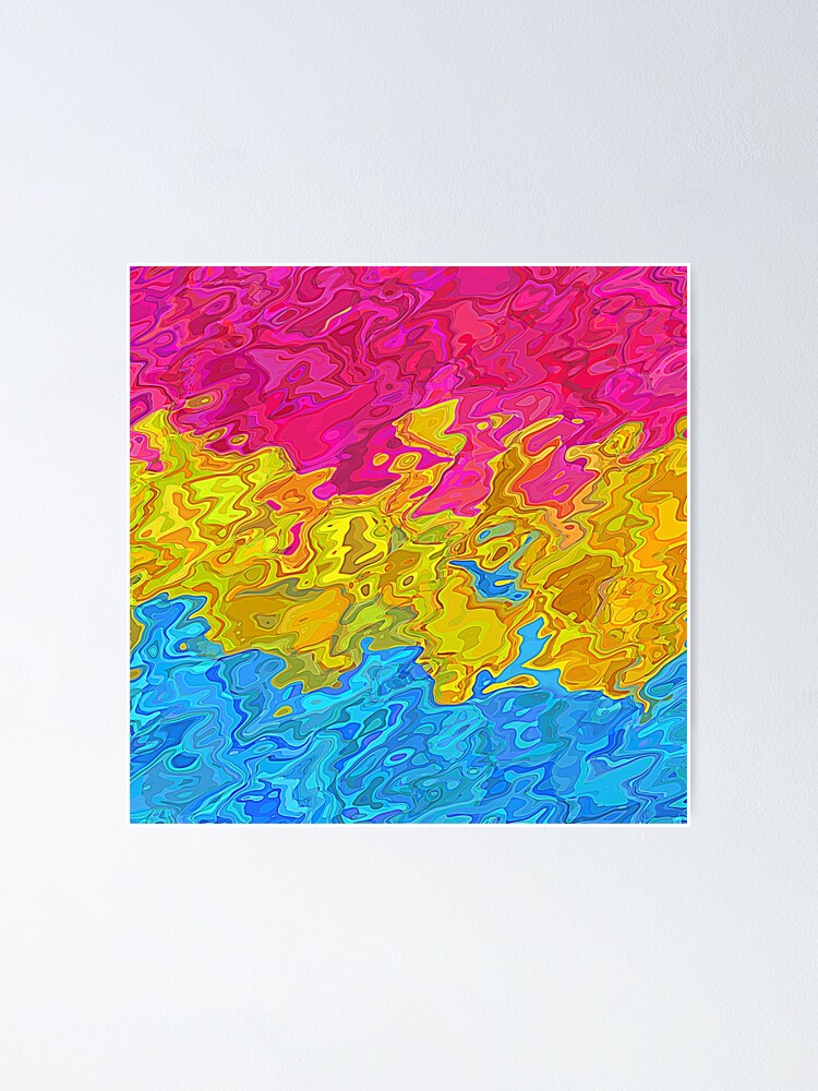 "Trippy Psychedelic Abstract Pansexual Pride Flag" Poster for Sale by ...