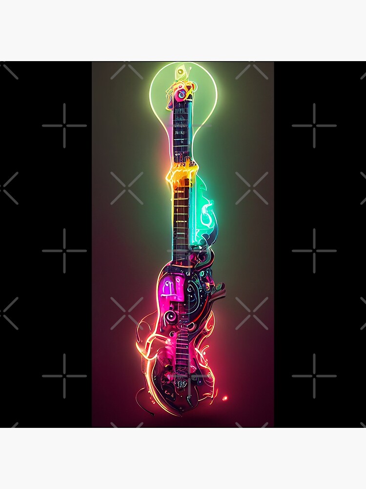 "gfab bfab gen ai hotd Electric Guitar Wall art Design" Poster for Sale ...