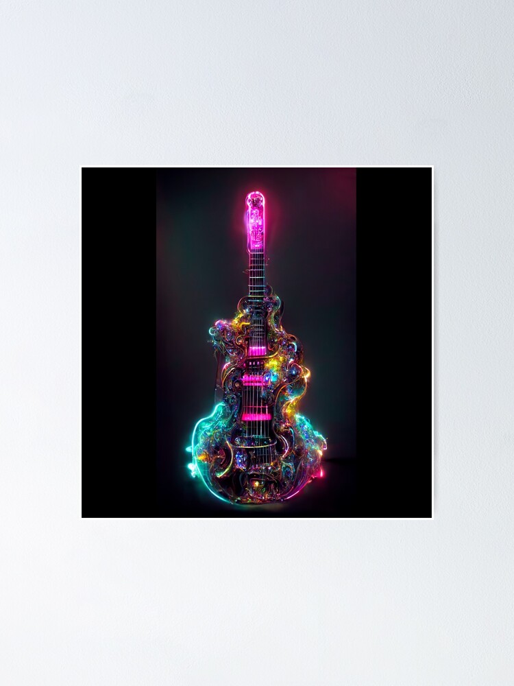 "gfab bfab gen ai hotd Electric Guitar Wall art Design" Poster for Sale ...